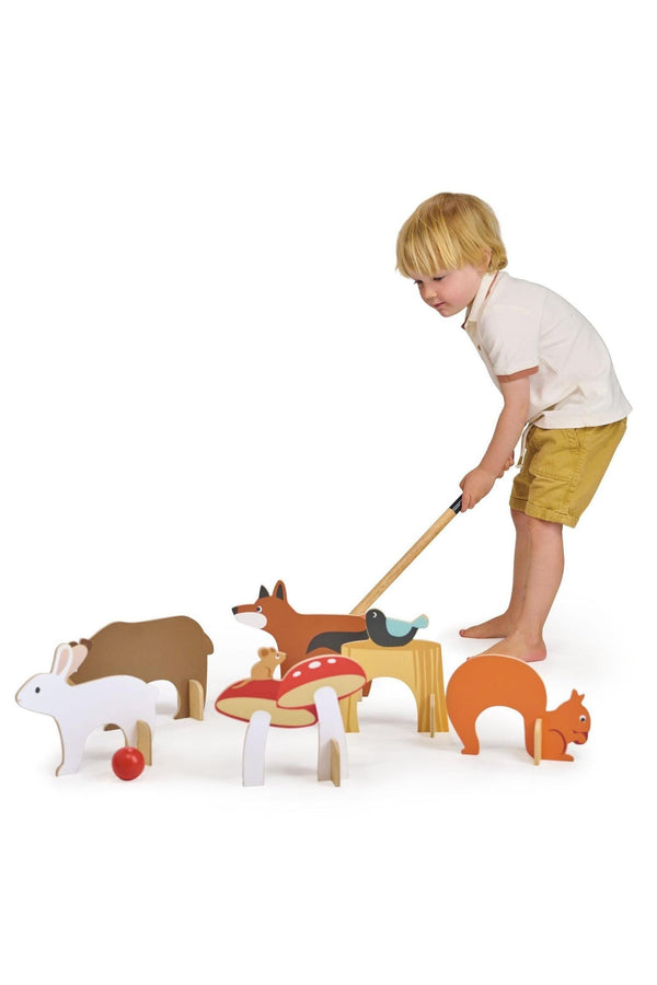 Home / all / Tender Leaf Wooden Toys, Woodland Indoor Croquet Set