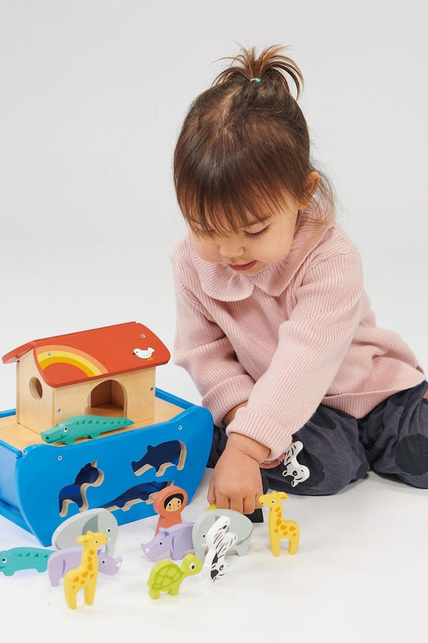 Mentari Wooden Toys, Noah's Sorting and Stacking Bundle, Animal Ark ...
